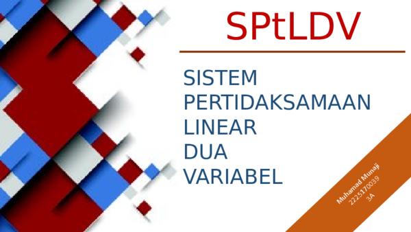 (PPT) Sistem Pertidaksamaan Linear Dua Variabel (SPtLDV)