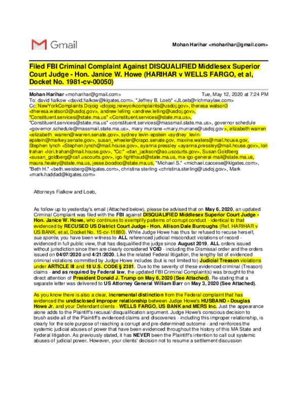 (PDF) Filed FBI Criminal Complaint Against DISQUALIFIED Middlesex ...