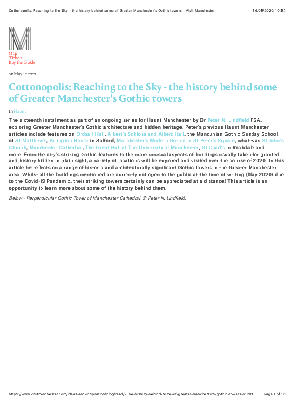 (PDF) Cottonopolis: Reaching to the Sky the history behind some of ...