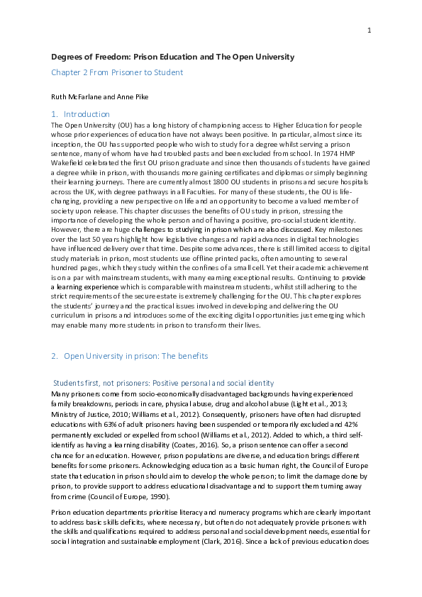 education before prisons