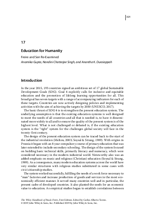 (PDF) Education for Humanity