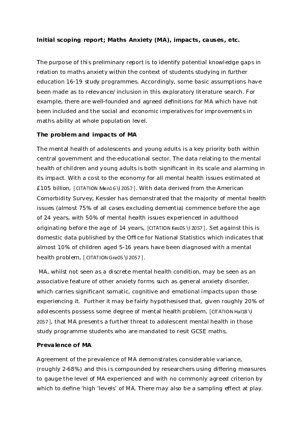 (DOC) Initial literature scoping report draft