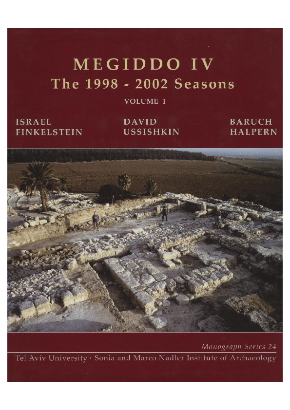 (PDF) Megiddo IV: The 1998-2002 Seasons (edited by I. Finkelstein, D ...
