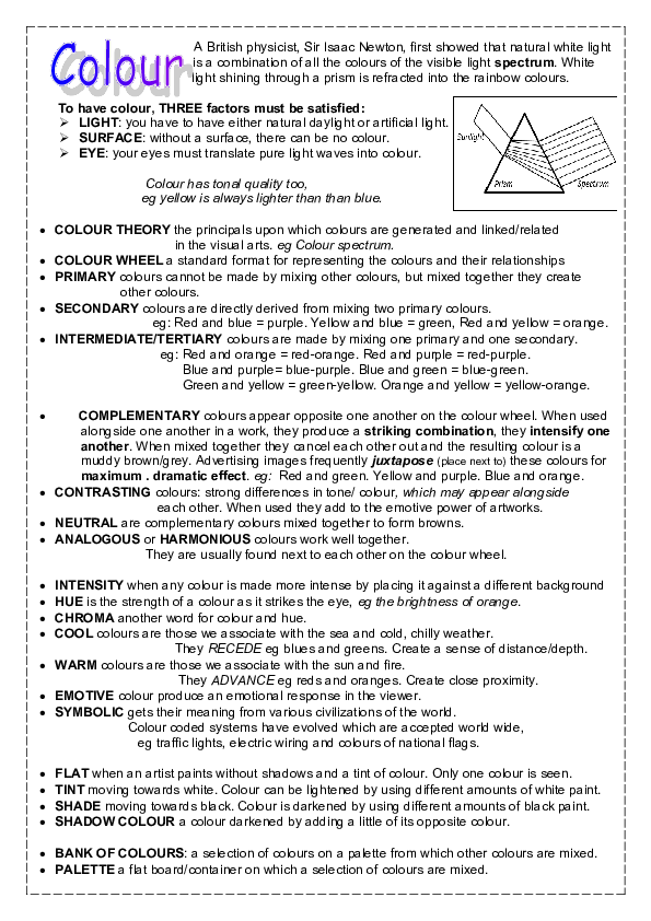 (DOC) Colour Notes-Art