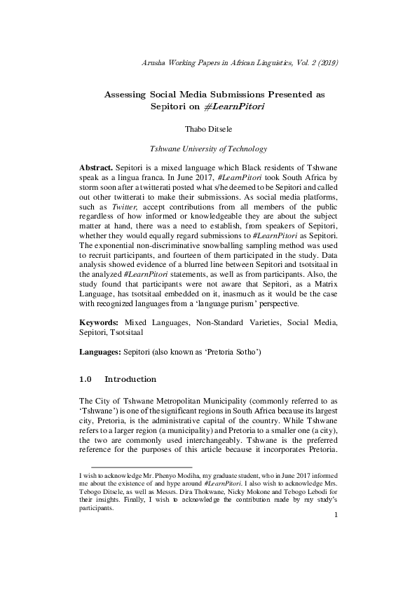 (PDF) Assessing social media submissions presented as Sepitori on # ...