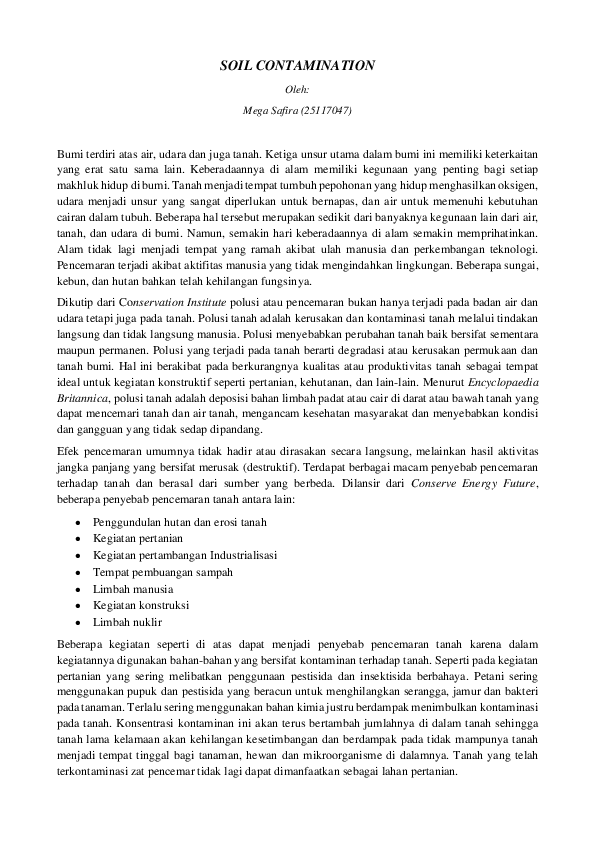 (PDF) SOIL CONTAMINATION