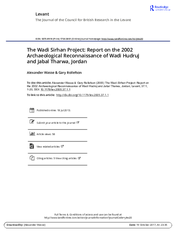 (PDF) Wadi Rabah and Related Assemblages in the Southern Levant ...