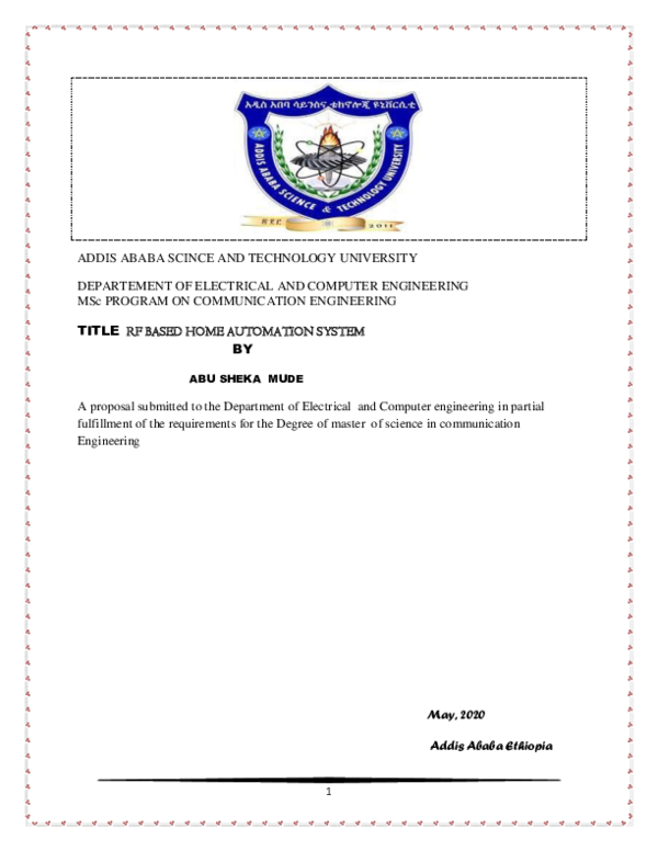(PDF) ADDIS ABABA SCINCE AND TECHNOLOGY UNIVERSITY DEPARTEMENT OF ...