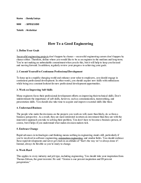 (DOC) How to a good engineering | dandy satrya - Academia.edu