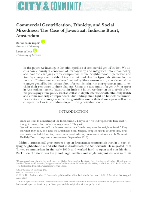 (PDF) Sakizlioglu, B. and L. Lees (2019) Commercial Gentrification ...