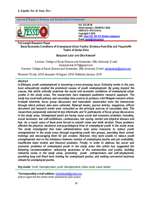 (PDF) Full Length Research Paper Socio-Economic Conditions of ...