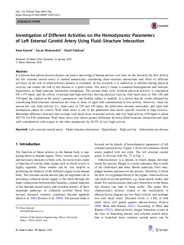 (PDF) Investigation of Different Activities on the Hemodynamic Parameters of Left External ...