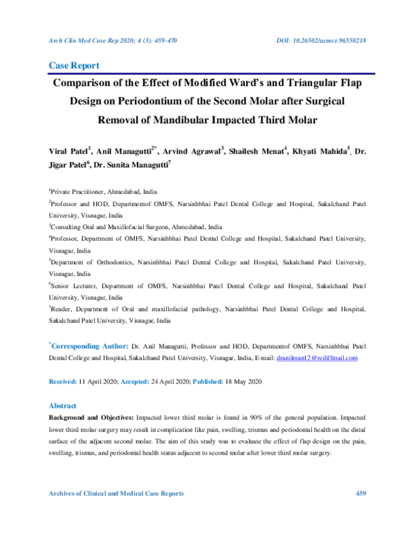 (PDF) Comparative Evaluation of Two Different Flap Designs and ...