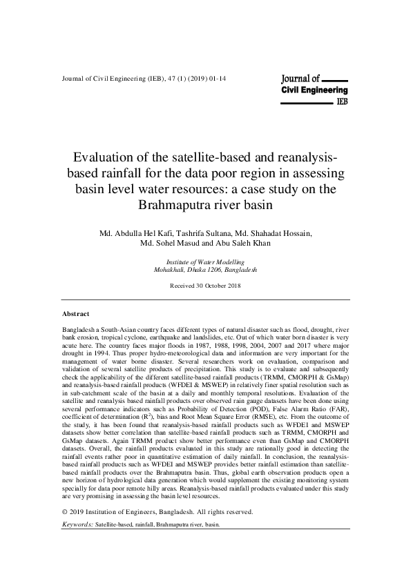 (PDF) Evaluation of the satellite-based and reanalysis- based rainfall ...