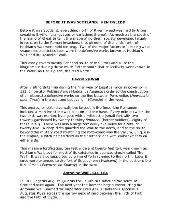 (PDF) Before It Was Scotland: Hen Ogledd