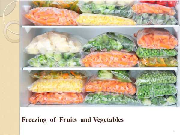 (PPT) Freezing of Fruits and Vegetables