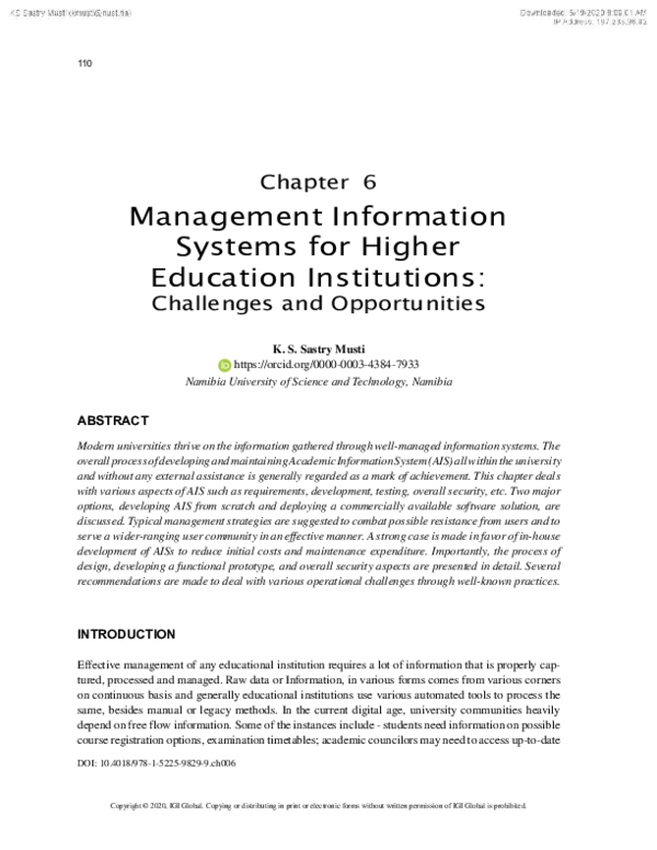 (PDF) Management Information Systems for Higher Education Institutions ...