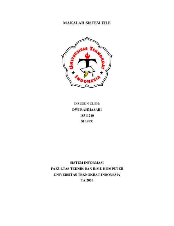 (PDF) MAKALAH SISTEM FILE