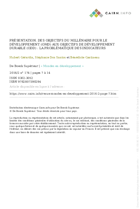 (PDF) PRÉSENTATION. DES OBJECTIFS DU MILLÉNAIRE POUR LE DÉVELOPPEMENT ...