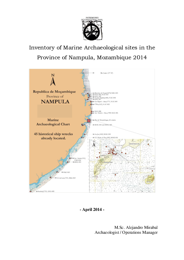 (PDF) Marine Archaeological Chart of the Nampula Province, Republic of ...