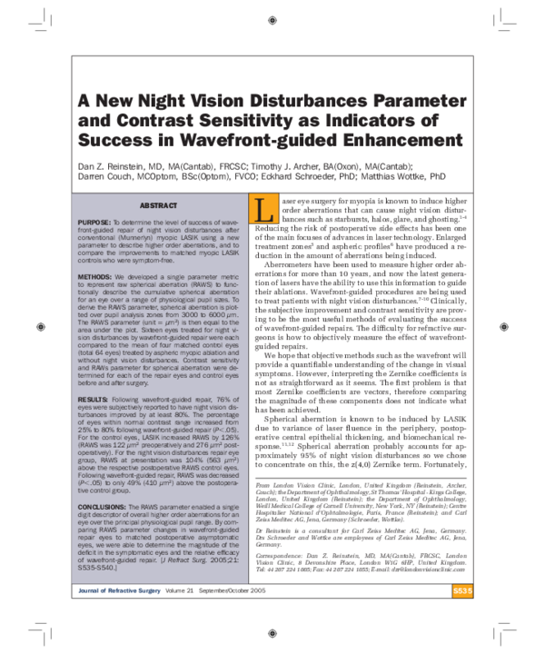 (PDF) A new night vision disturbances parameter and contrast ...