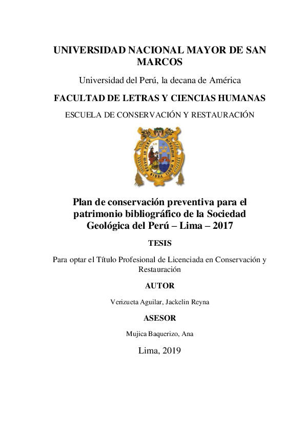 (PDF) PLAN DE CONSERVACION PREVENTIVA BIBLIOTECA DE SGP PERU20200519 39609 vm5q7
