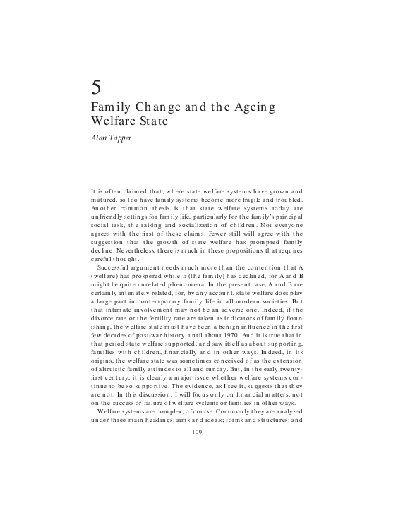 (PDF) Family Change and the Ageing Welfare State