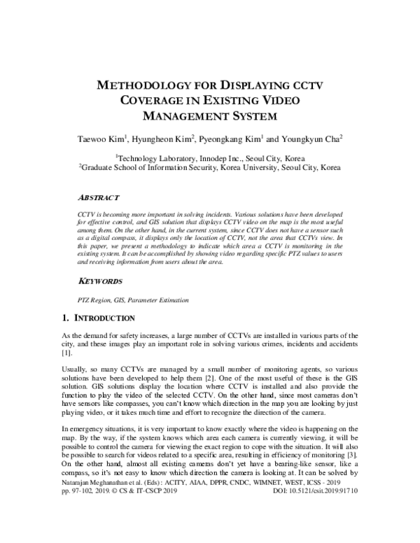 (PDF) METHODOLOGY FOR DISPLAYING CCTV COVERAGE IN EXISTING VIDEO ...