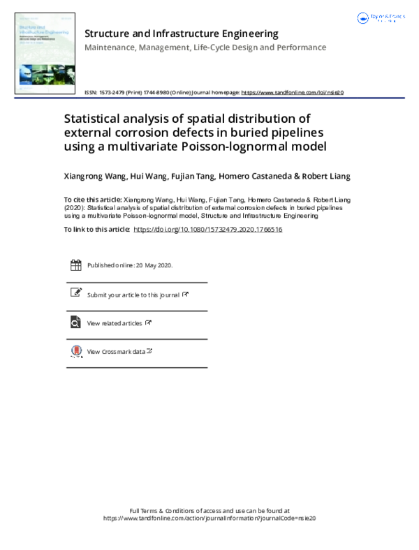 (PDF) Statistical analysis of spatial distribution of external corrosion defects in buried ...