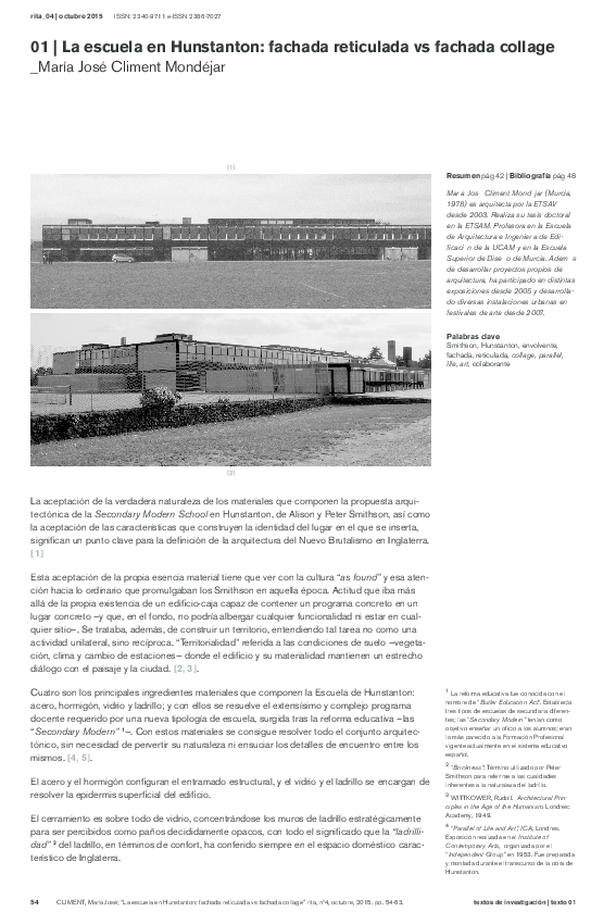 (PDF) La escuela en Hunstanton: fachada reticulada vs fachada collage ...