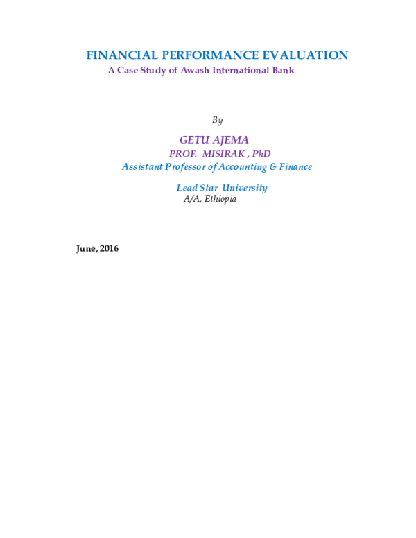 (DOC) Financial Performance Evaluation (1)