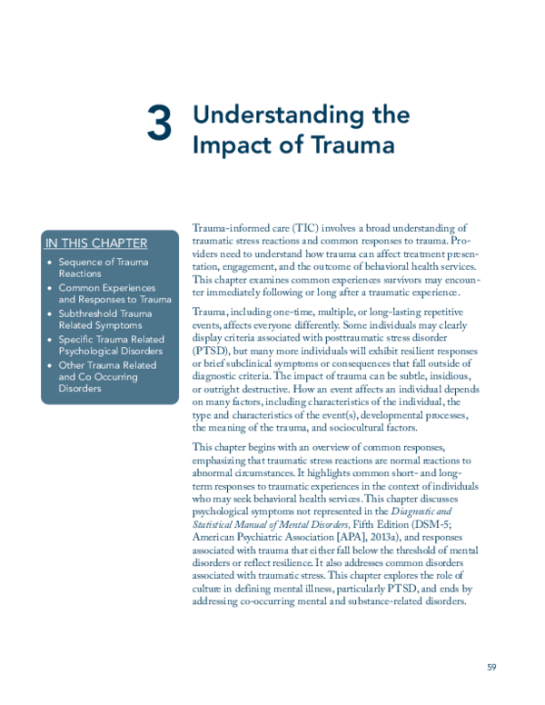 (PDF) Understanding the 3 Impact of Trauma