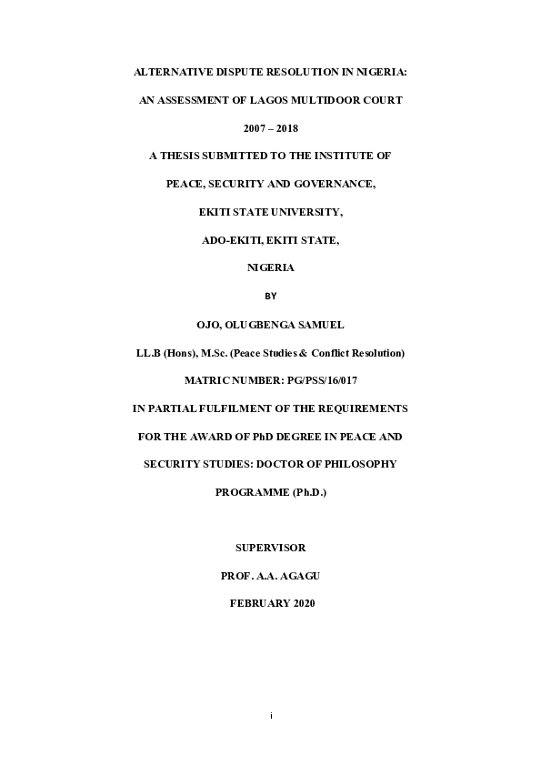 (DOC) FINAL CORRECTED COPY OF MY PhD THESIS OJO OLUGEBNGA SAMUEL