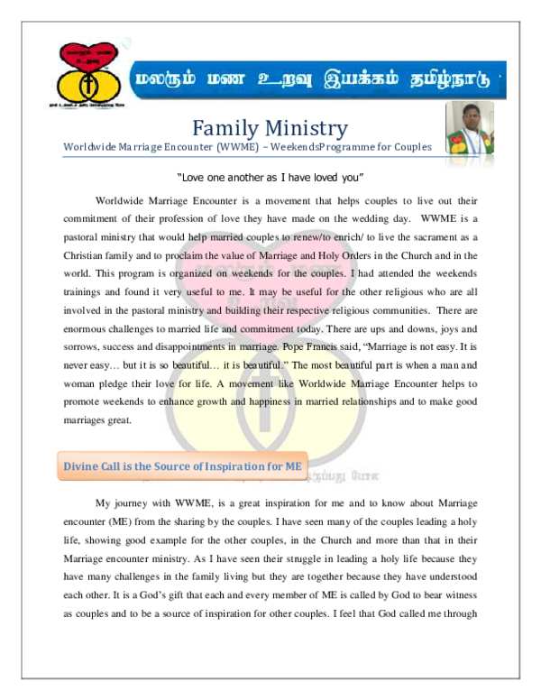 (PDF) Family Ministry Worldwide Marriage Encounter (WWME ...