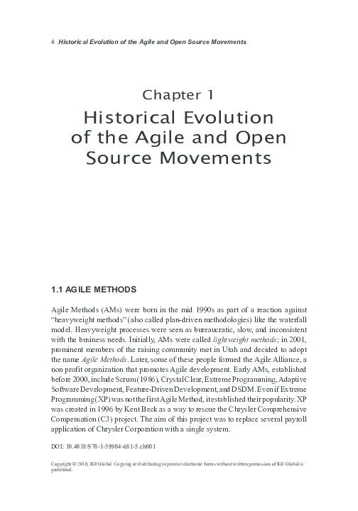 (PDF) Historical Evolution of the Agile and Open Source Movements