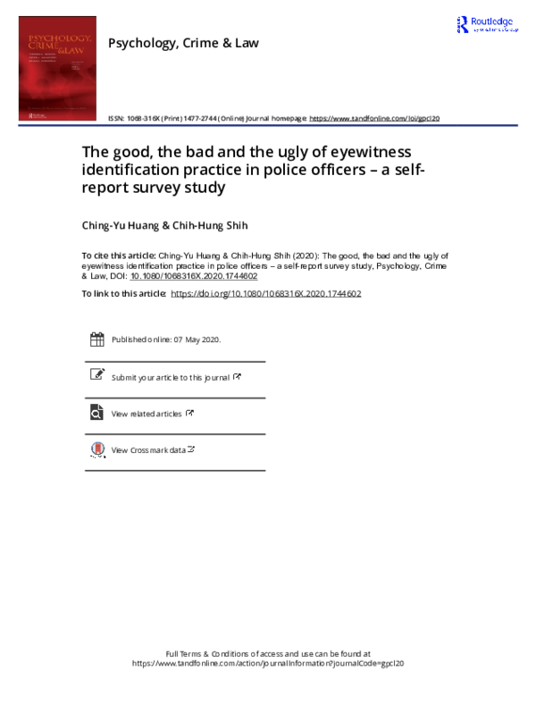 (PDF) The good, the bad and the ugly of eyewitness identification ...