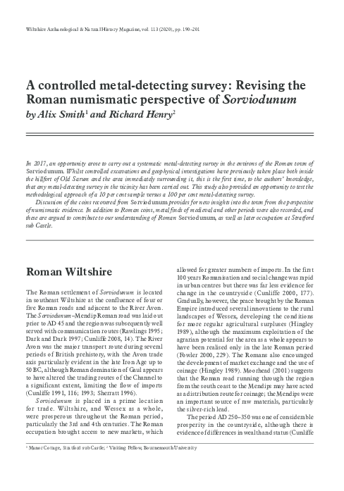 (PDF) A controlled metal-detecting survey: Revising the Roman ...