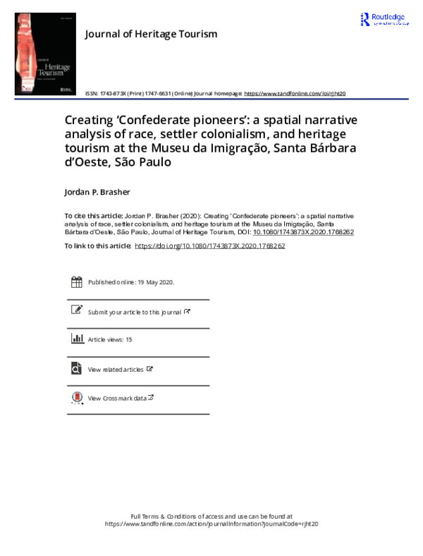 (PDF) Creating 'Confederate pioneers': a spatial narrative analysis of ...