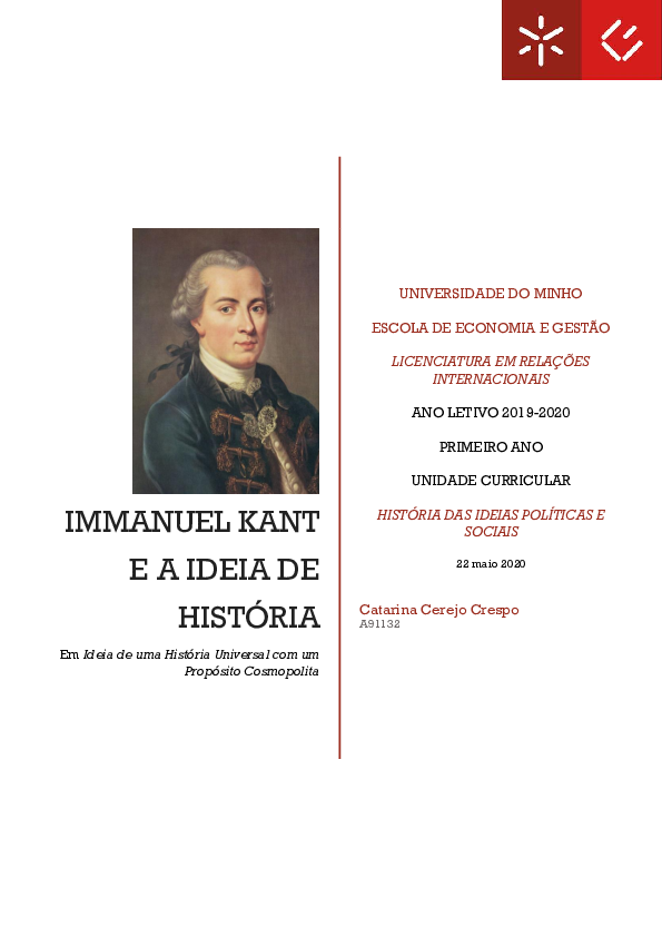 (PDF) IMMANUEL KANT E A IDEIA DE HISTÓRIA