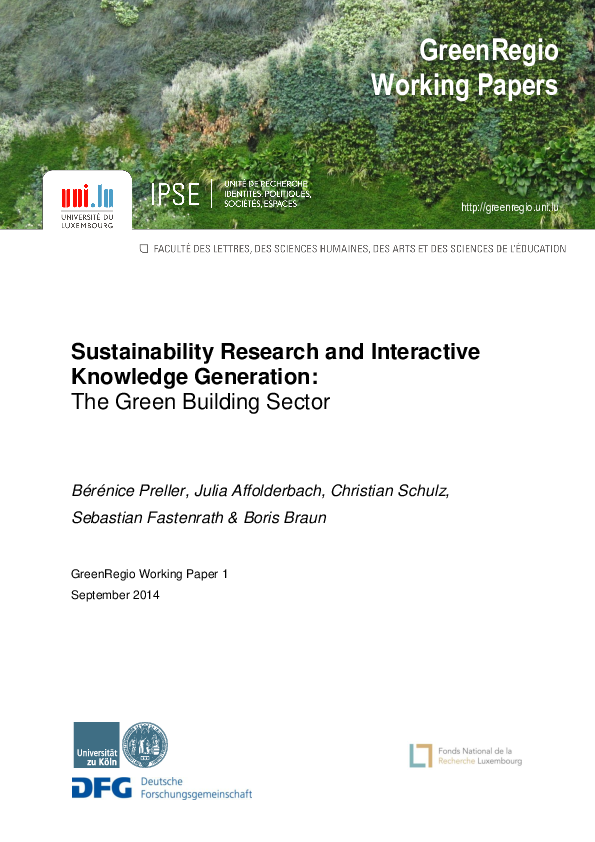 (PDF) Sustainability Research and Interactive Knowledge Generation