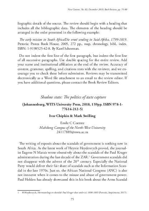(PDF) Shadow state: The politics of state capture