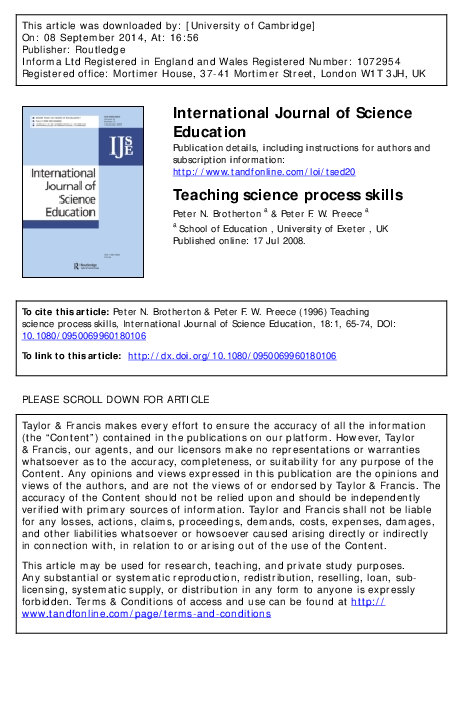 (PDF) Teaching science process skills