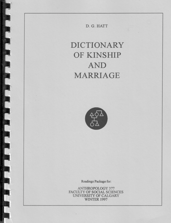 (PDF) Dictionary of Kinship and Marriage