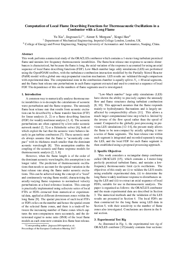 (PDF) Multiple-scale thermo-acoustic stability analysis of a coaxial ...