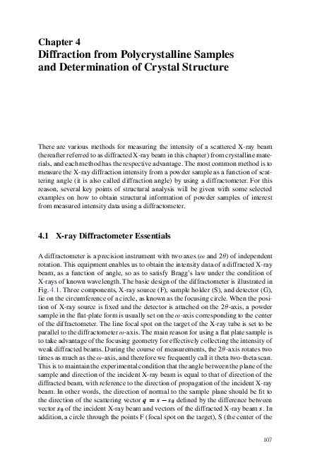 (PDF) Diffraction from Polycrystalline Samples and Determination of Crystal Structure