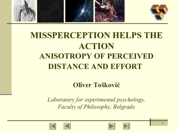 (PPT) Misperception helps the action: anisotropy of perceived distance ...