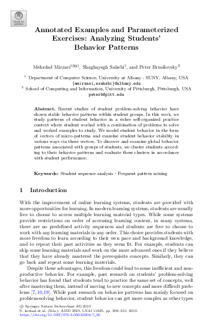 (PDF) Annotated Examples and Parameterized Exercises: Analyzing ...