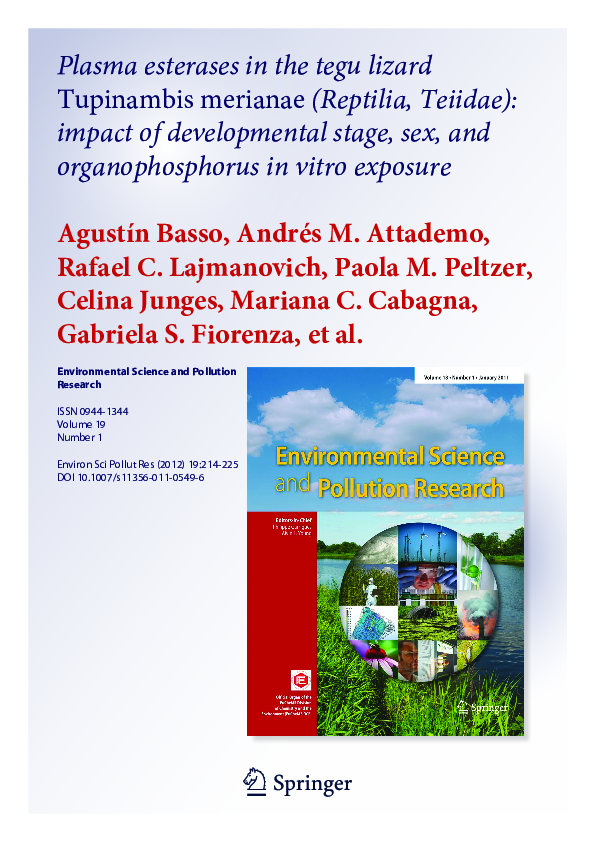 (PDF) Environmental Science and Pollution Research