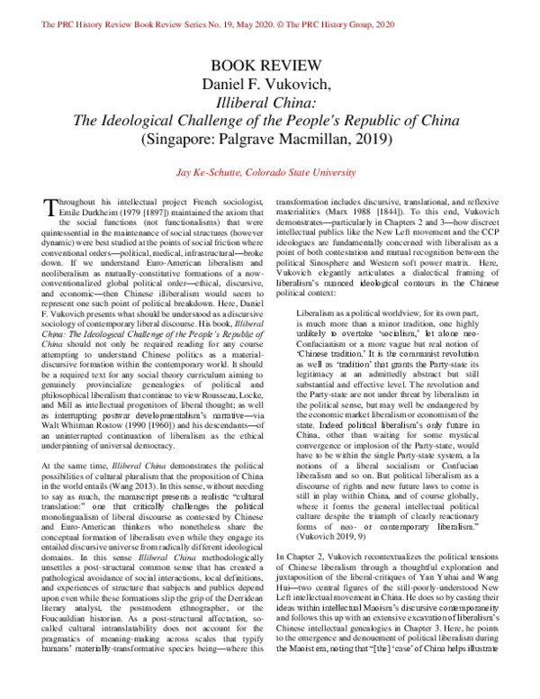(PDF) The PRC History Review Book Review Series No. 19