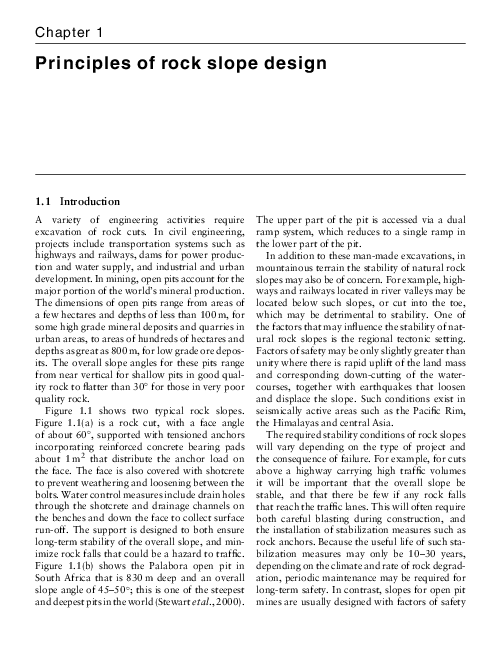 (PDF) Principles of rock slope design